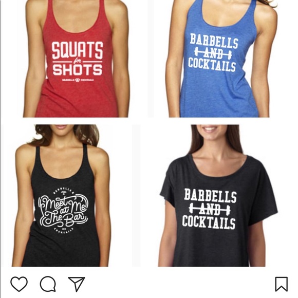 Tops | Barbells And Cocktails Turquoise Tank Top | Poshmark